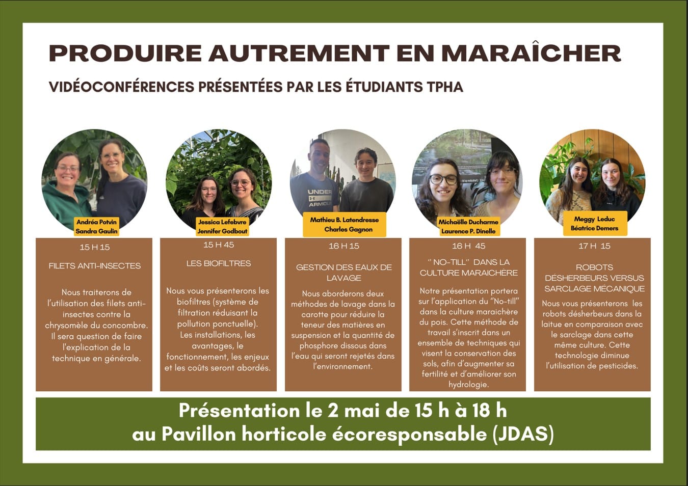 Produire autrement à l’ITAQ - Découverte des projets étudiants en TPHA ...